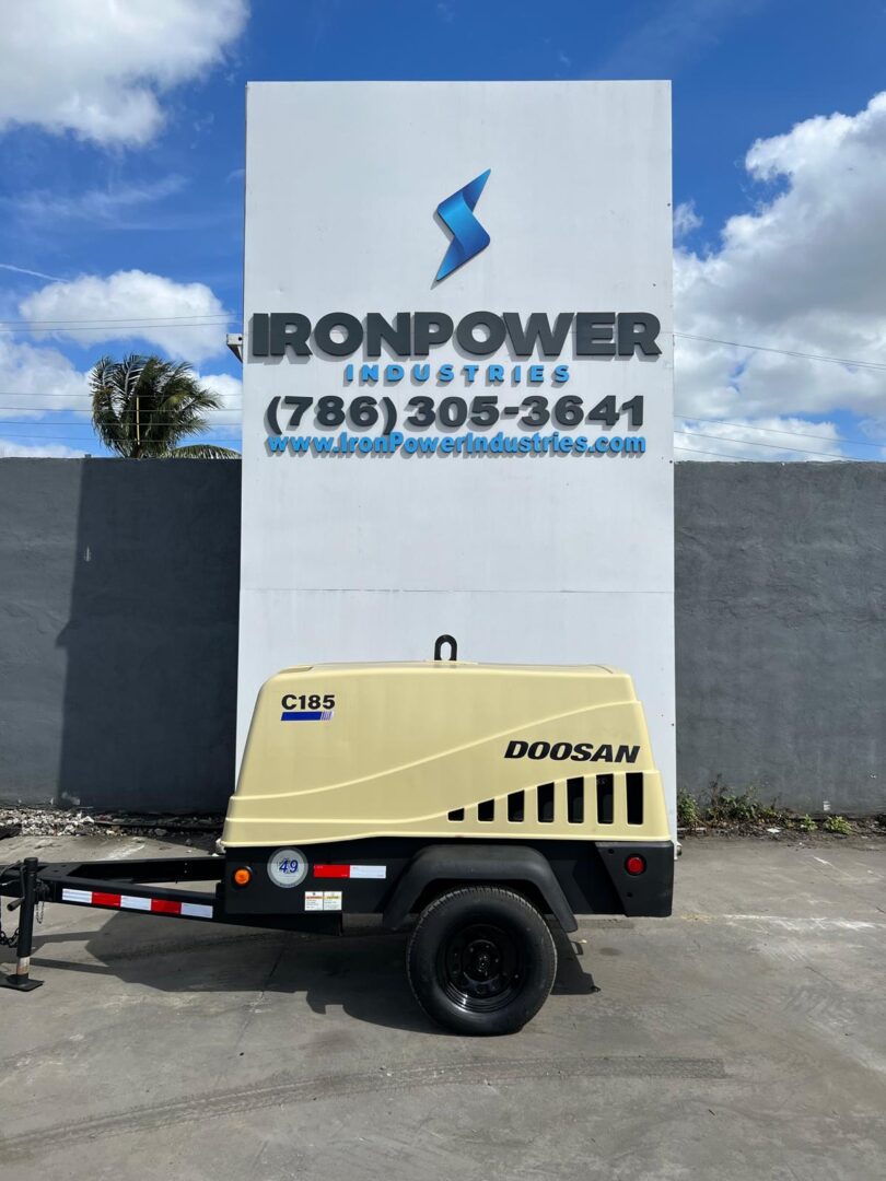 2017 DOOSAN 185 CFM diesel air compressor - IronPower Industries