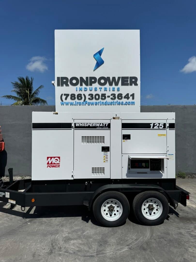 2019 125 kva Multiquip Whisperwatt diesel generator - trailer mount ...