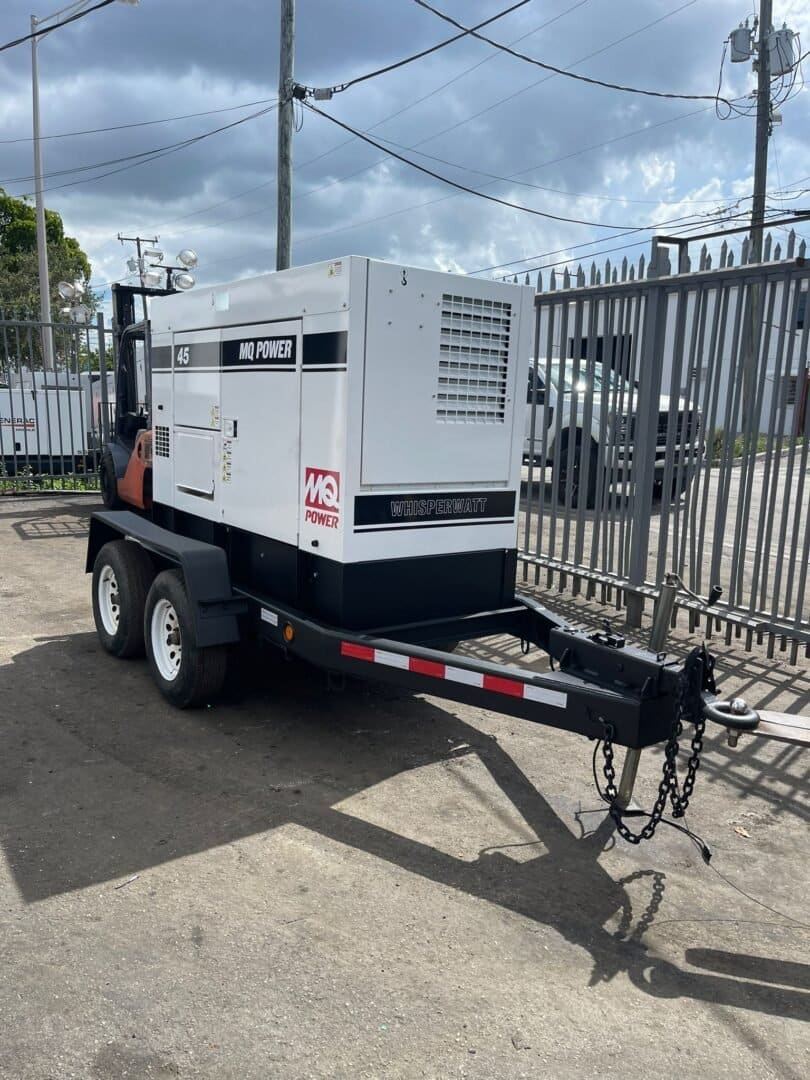 45 KVA Multiquip Whisperwatt Diesel Generator Ultra Silent - Trailer ...