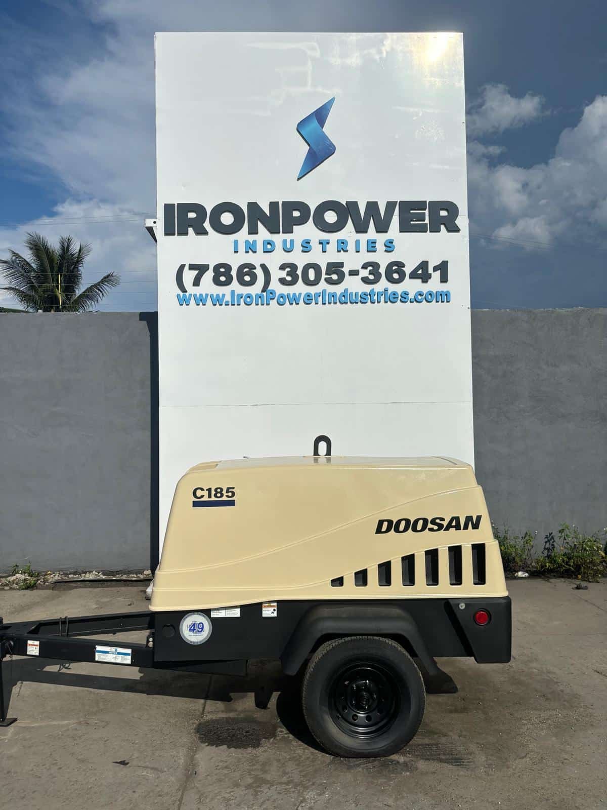 2018 DOOSAN 185 CFM diesel air compressor - IronPower Industries