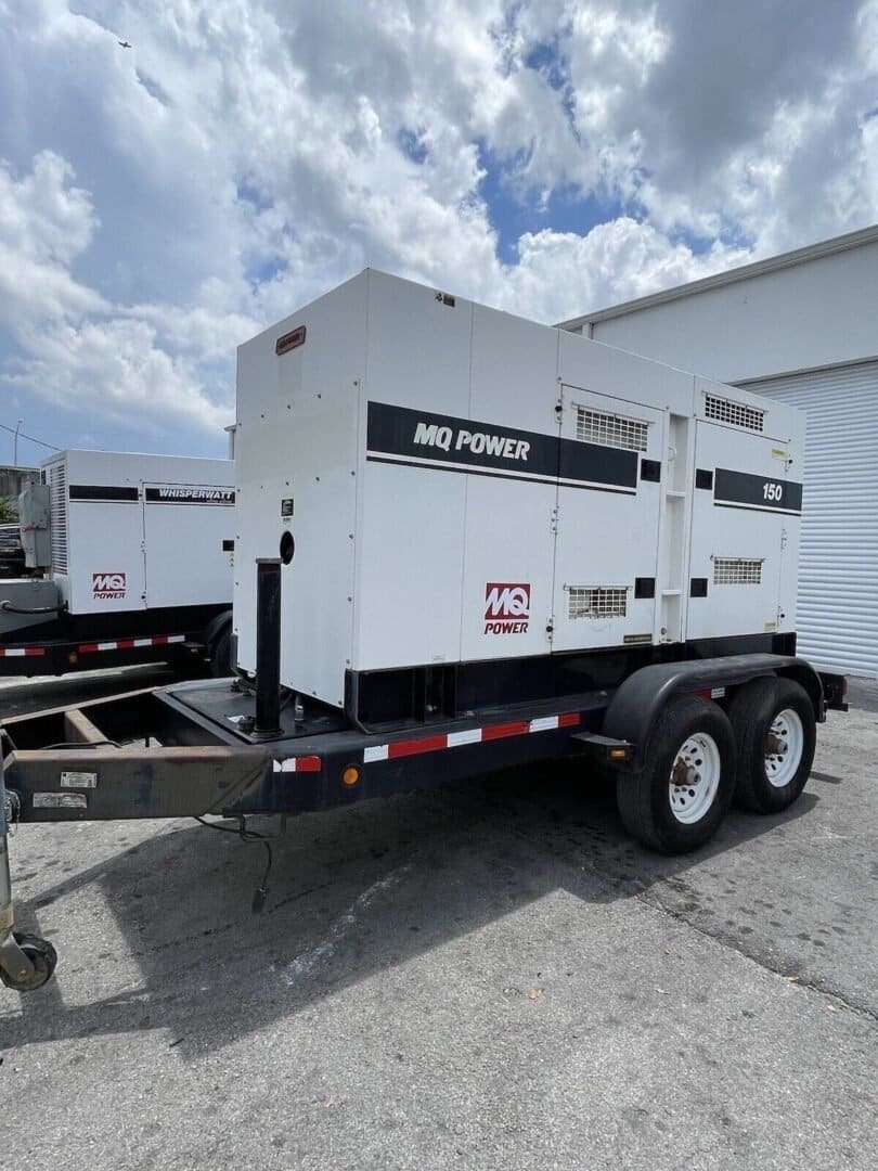 150 KVA Multiquip Whisperwatt Silent Diesel Generator - Trailer Mounted ...